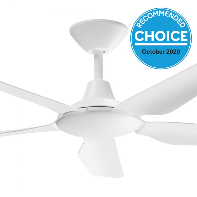 Storm 52" DC Ceiling Fan White - Harvey Norman Lighting