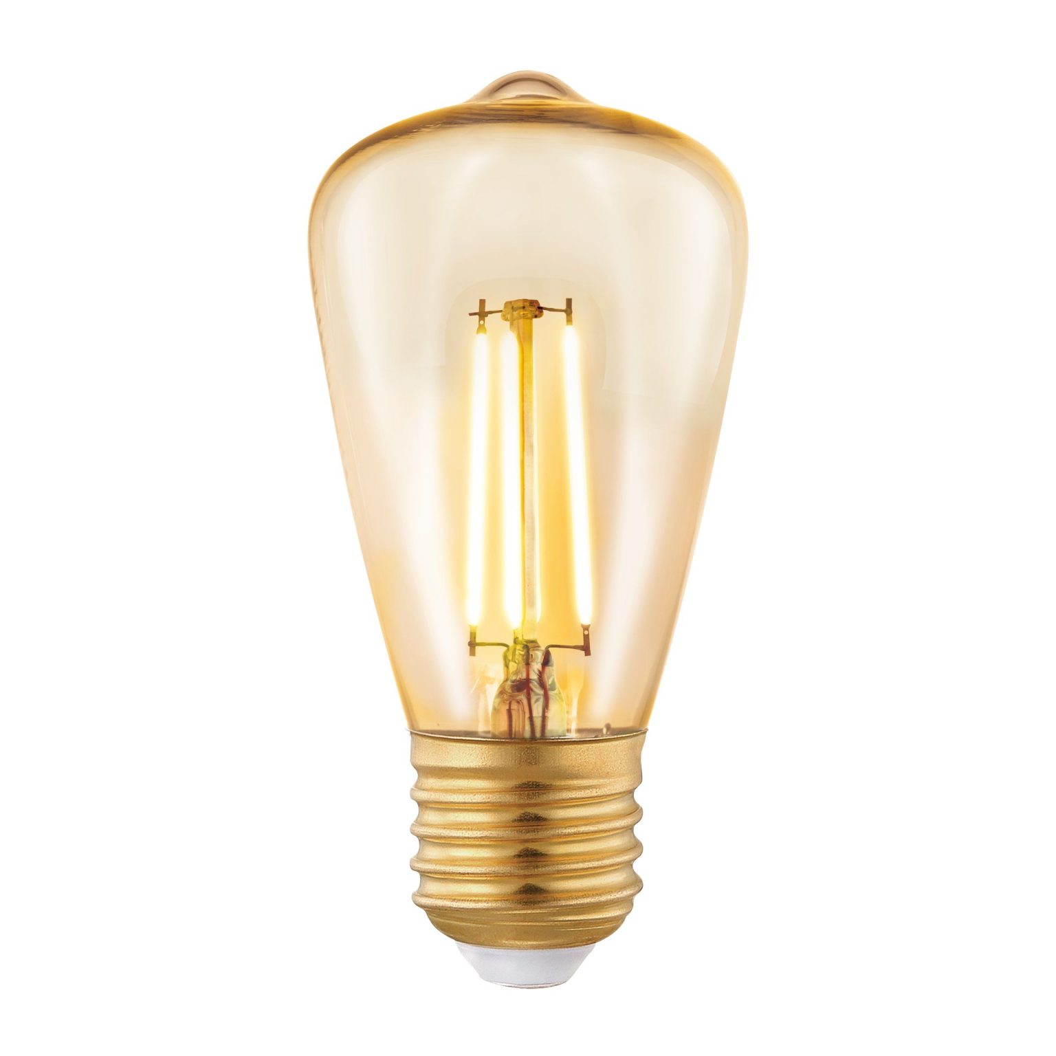 LED Amber Filament ST48 3.5W E27 Warm White Globe - Harvey Norman Lighting