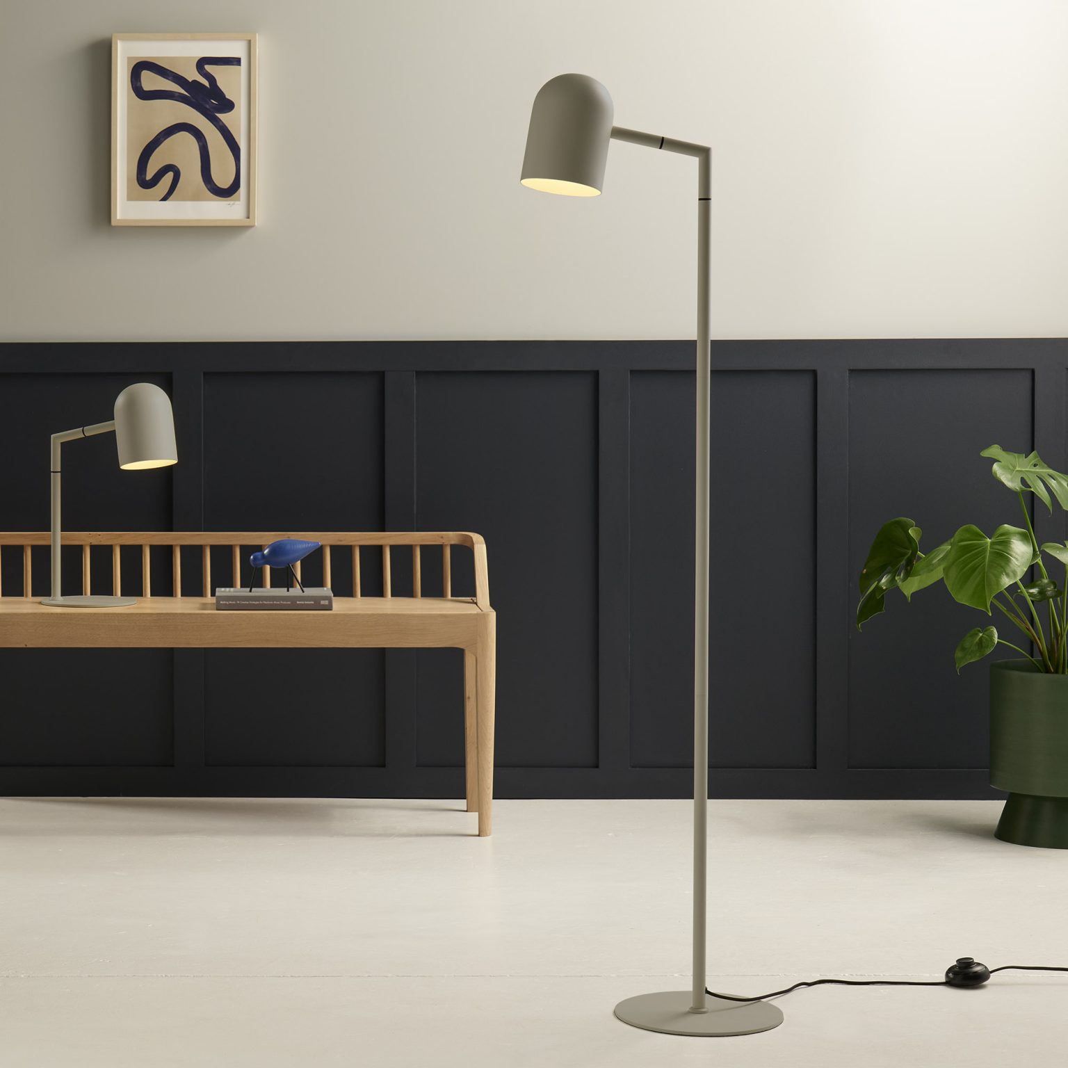 Pia Floor Lamp Bone - Harvey Norman Lighting