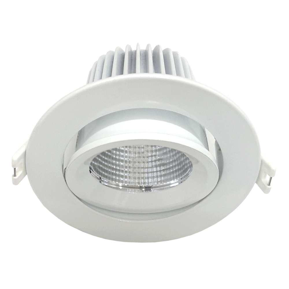 Ecostar 9w LED Gimbal Downlight White - Harvey Norman Lighting